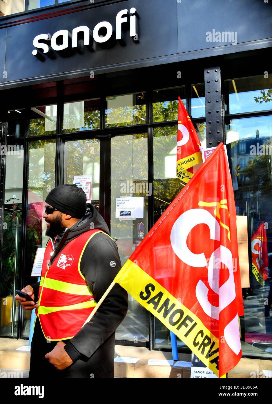 The inter-union union calls for a rally in front of La Maison Sanofi to ...