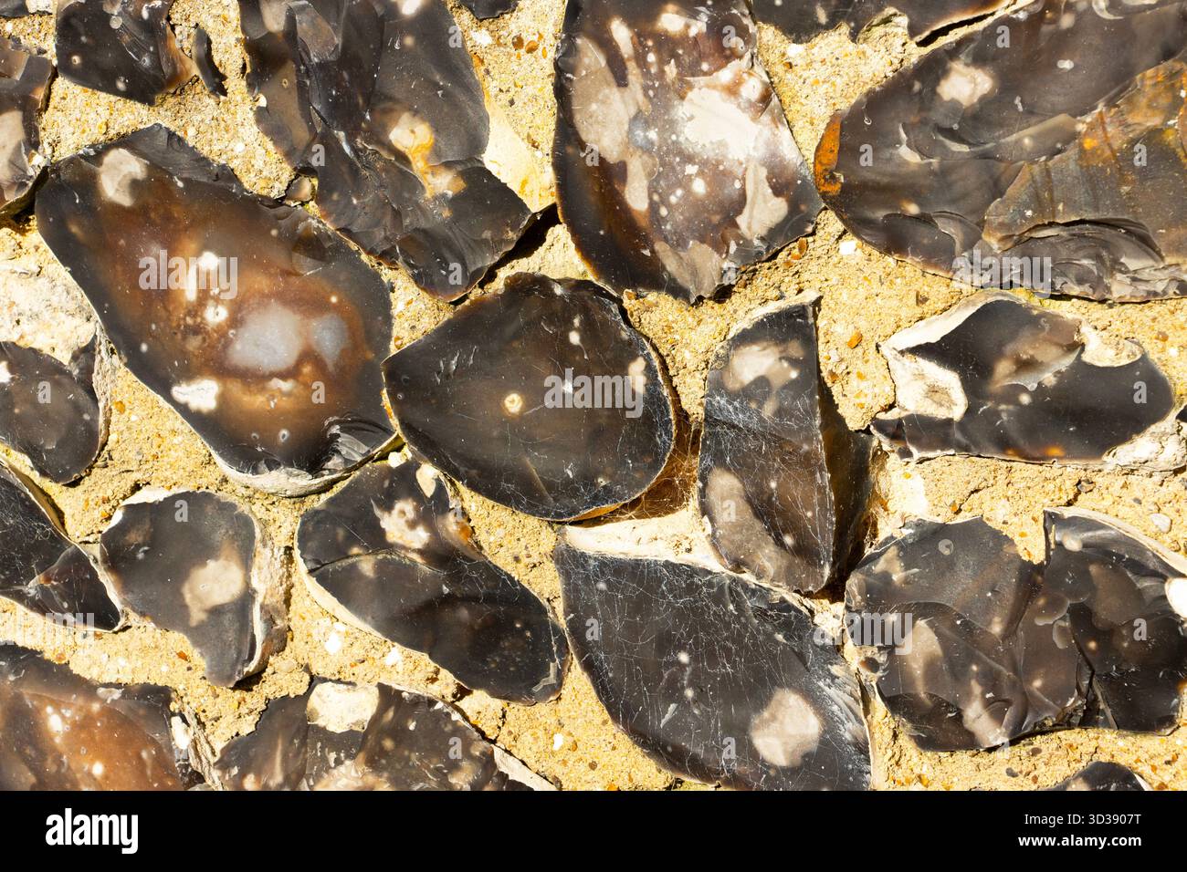 In the southern counties of UK Flint and chert nodules are often used ...