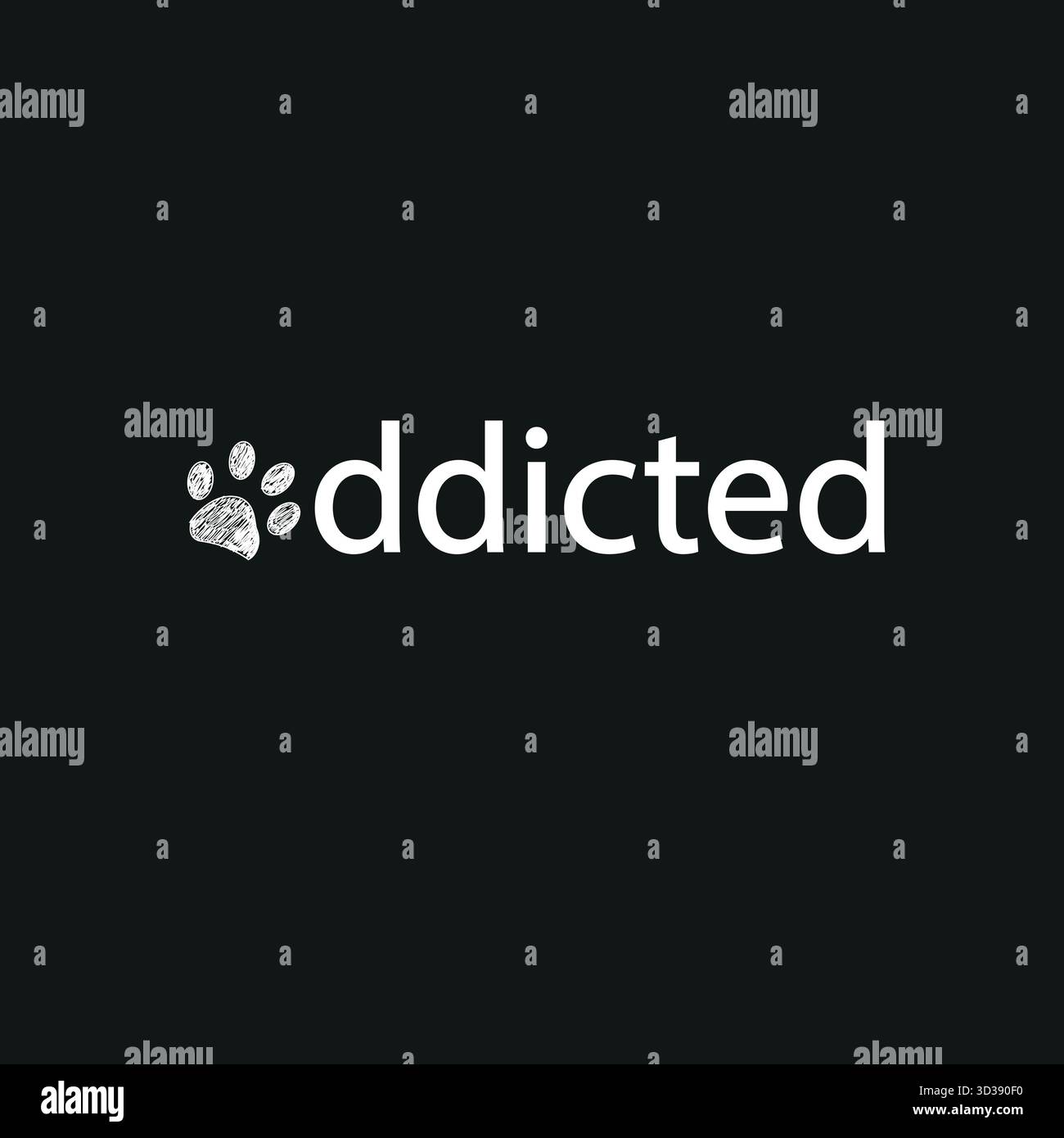 Animal paw prints on black Stock Vector Images - Alamy