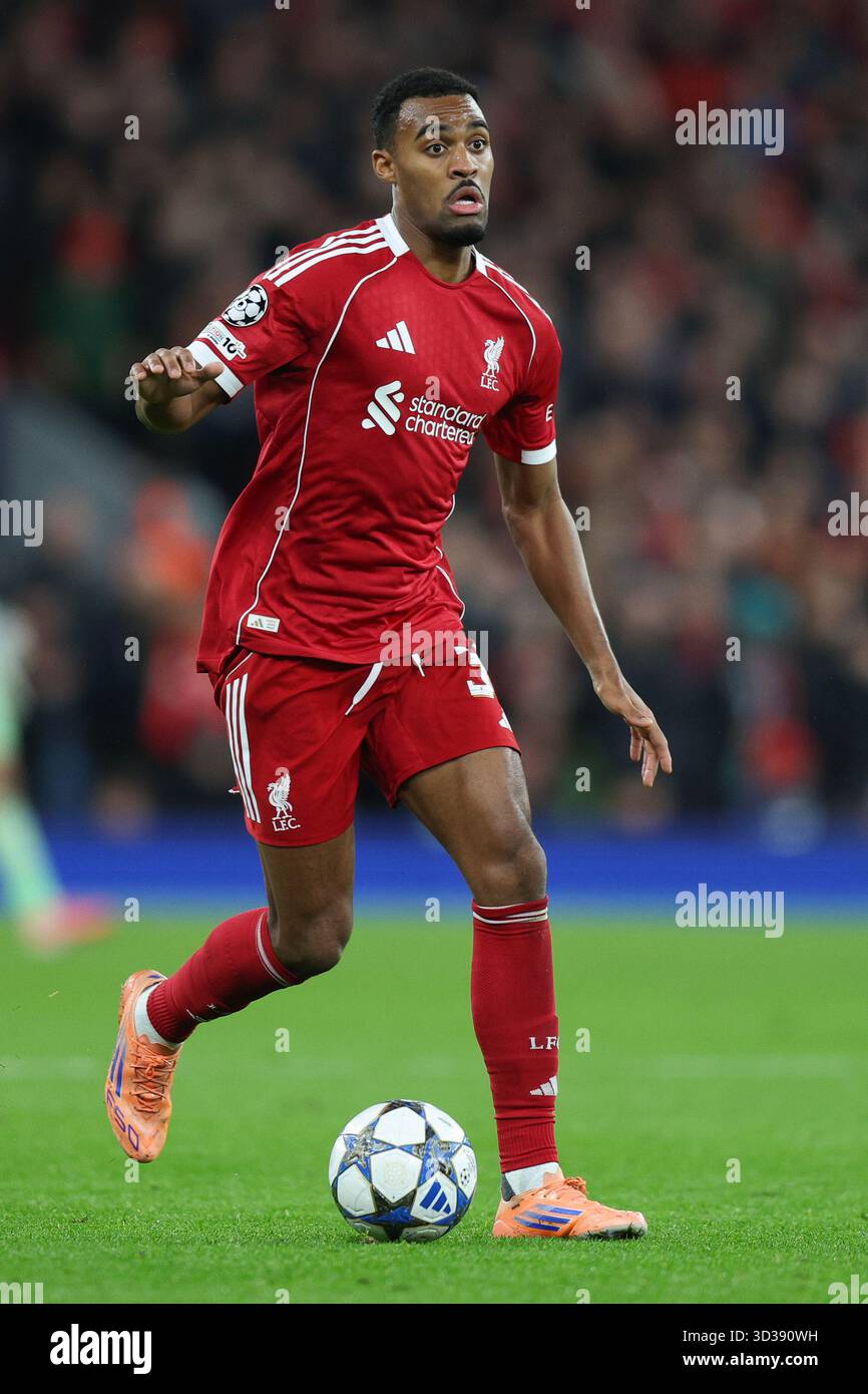 Liverpool, England, 4th November 2025. Ryan Gravenberch of Liverpool ...