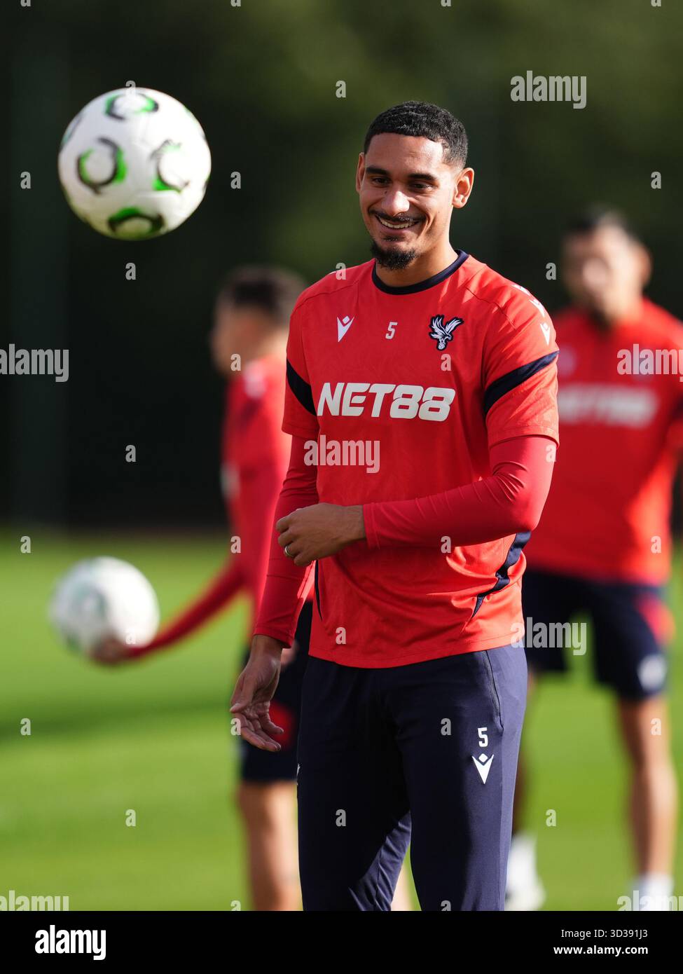 Crystal Palace's Maxence Lacroix during a training session at the Crystal Palace Training Ground ...