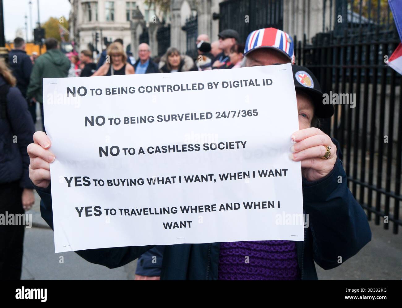 Parliament Square, London, UK. 5th Nov 2025. Group of protesters ...