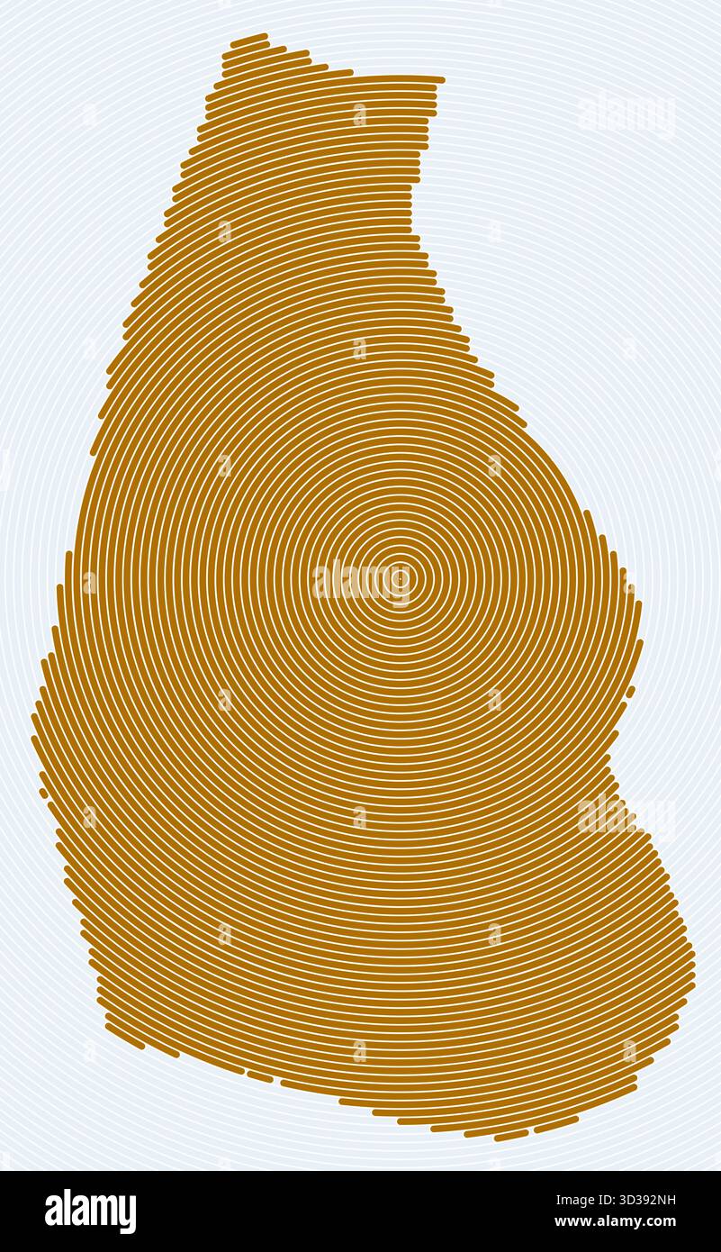 Montserrat shape rings. Country map formed by stacked circles ...