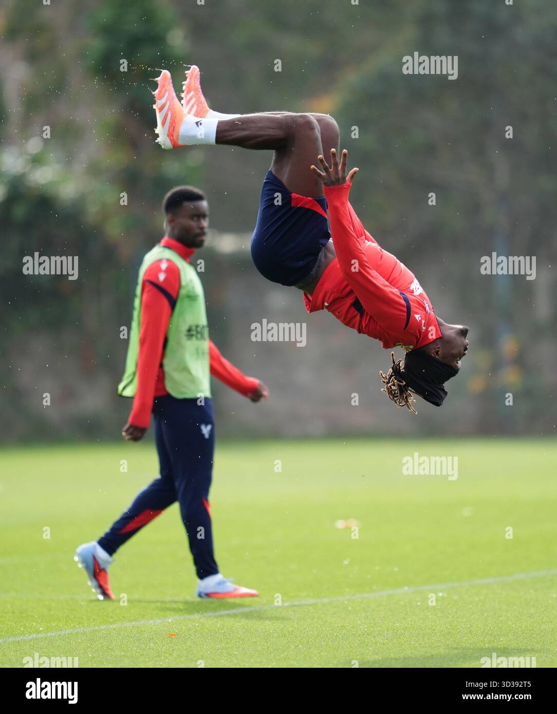 Crystal Palace's Chrisantus Uche during a training session at the Crystal Palace Training Ground ...