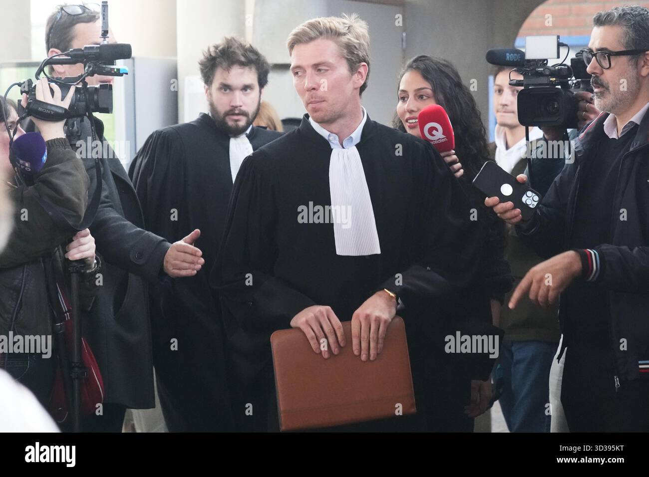Maxime Cavaille, center, and Florian Godest Le Gall, behind left ...