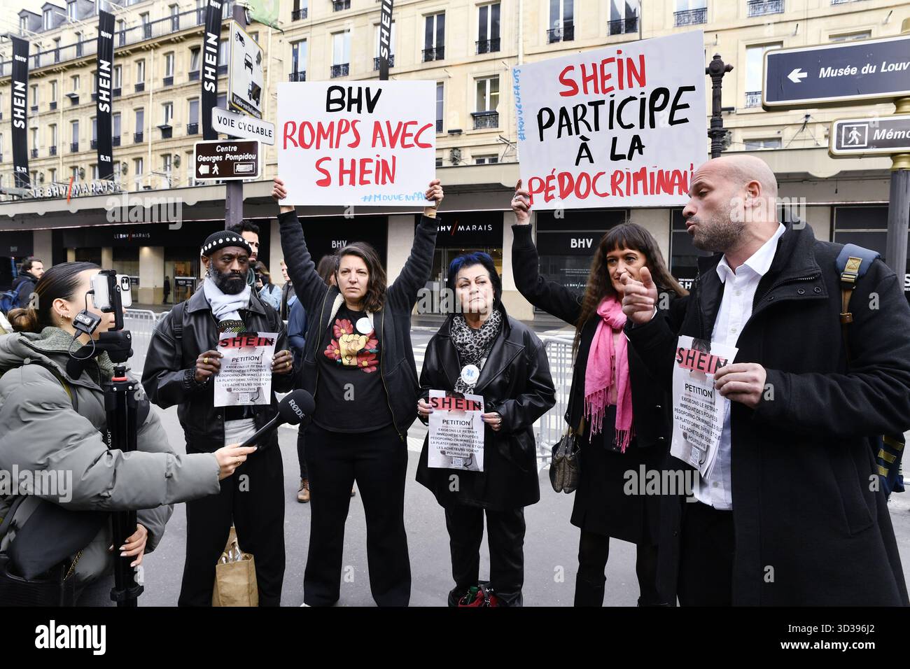 Protest demonstration against the opening of SHEIN i - Fast Fashion ...