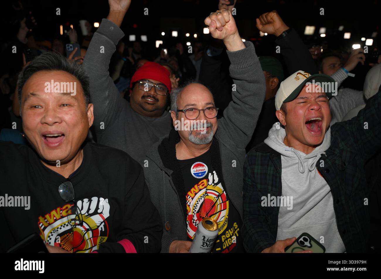 BROOKLYN, NY – NOVEMBER 4: Crowds celebrate at Zohran Mamdani’s ...