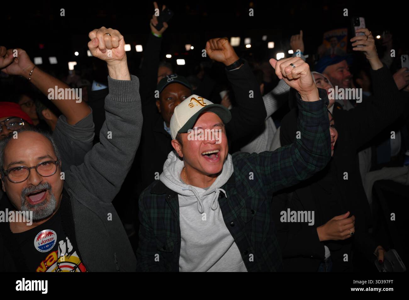 BROOKLYN, NY – NOVEMBER 4: Crowds celebrate at Zohran Mamdani’s ...