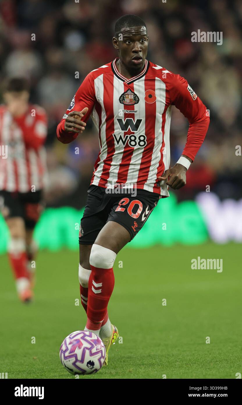 Nordi Mukiele Of Sunderland during the Premier League match between ...