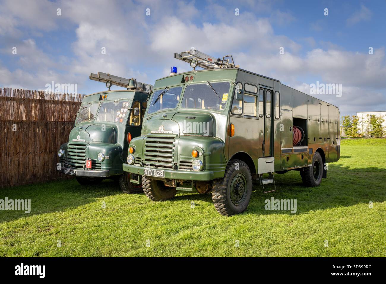 Two1955 Bedford "Green Goddess" RLHZ Self Propelled Pumps. The ...