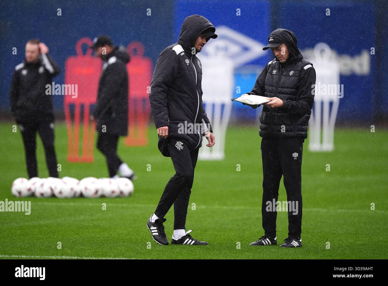 Rangers manager Danny Rohl (left) and assistant coach Matthias ...