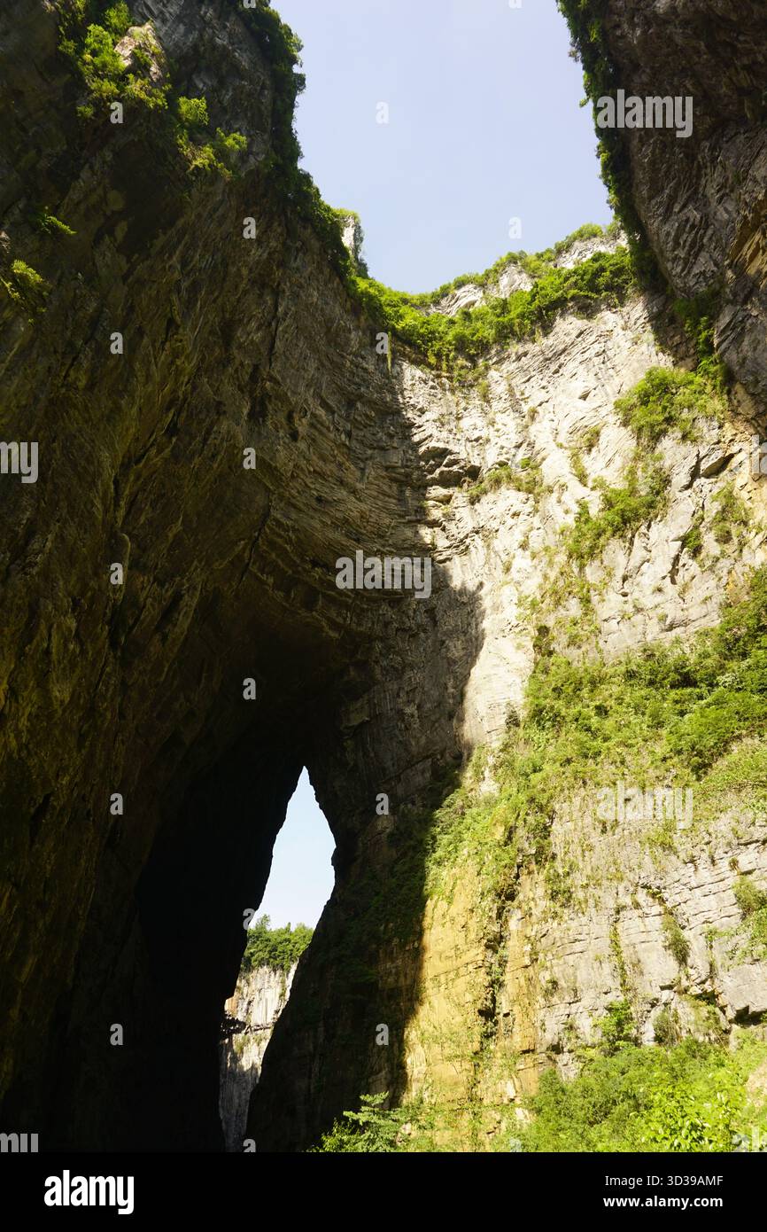 Wulong (Chongqing), China: Three Natural Bridges Scenic Area Stock ...