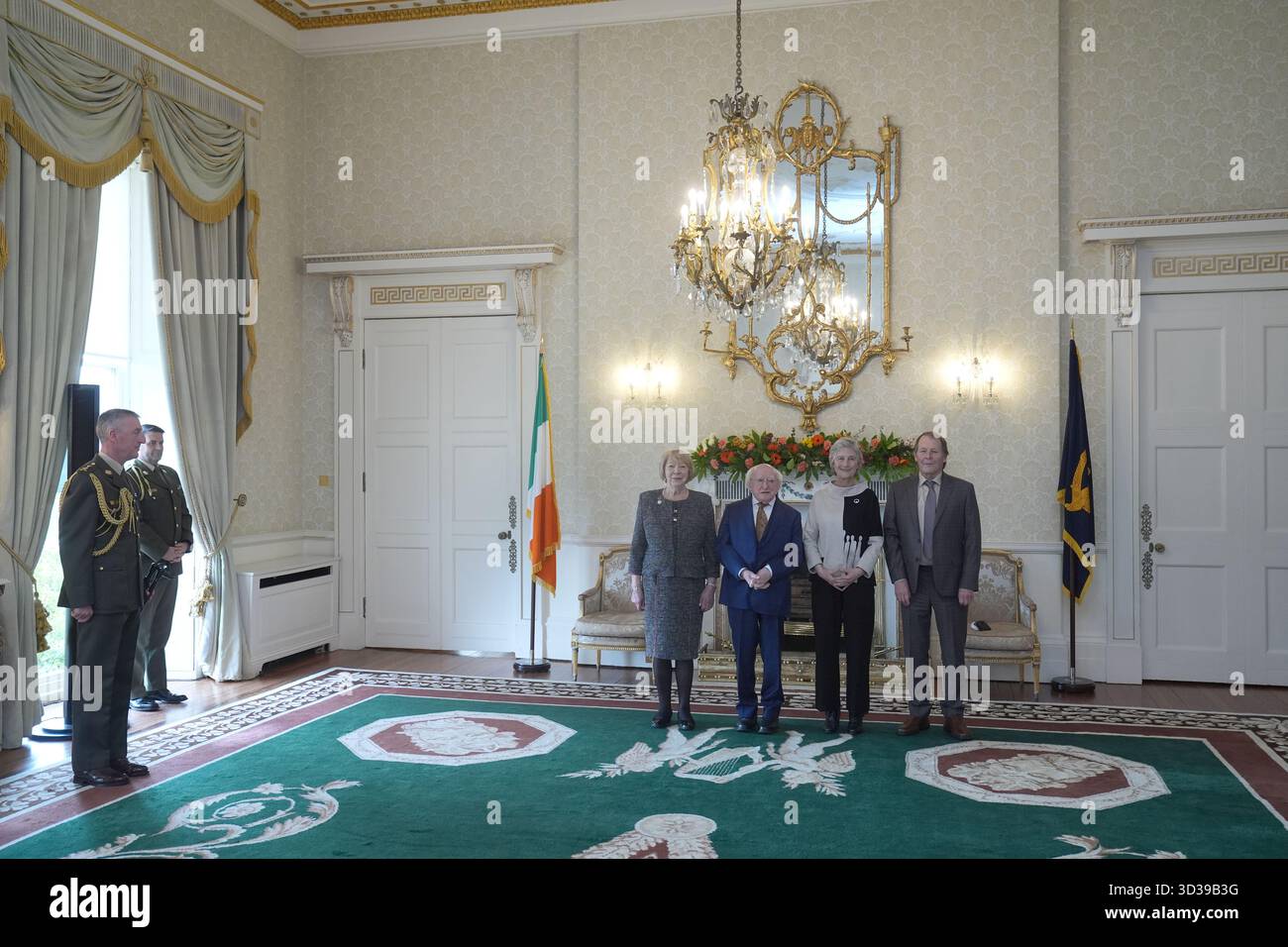 President Michael D. Higgins and his wife Sabina receive Catherine ...