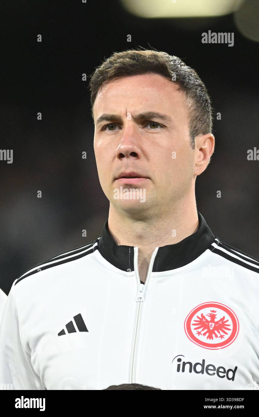Mario Gotze of Eintracht Frankfurt look on during the Uefa Champions ...