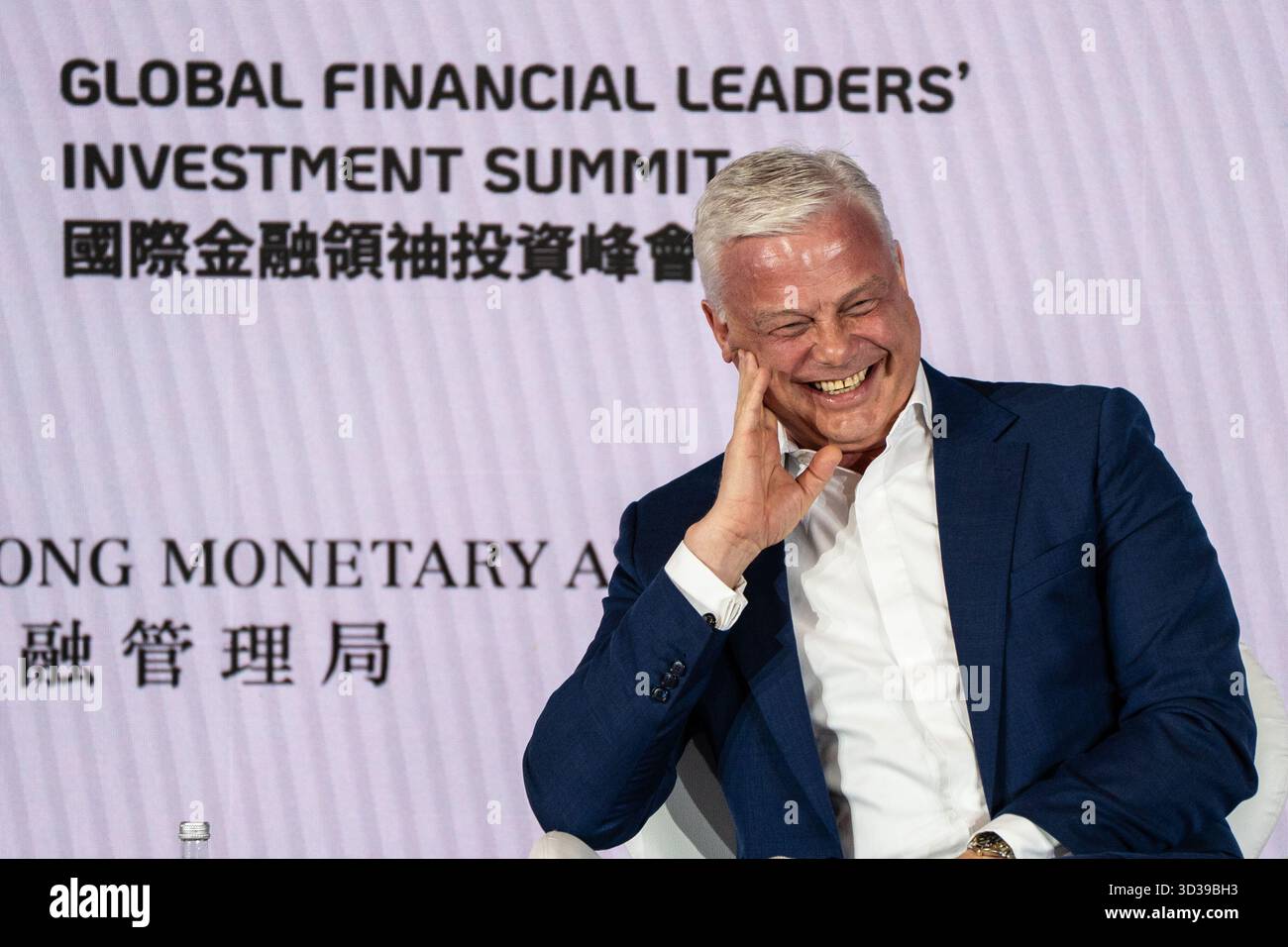 Richard Oldfield, Group Chief Executive of Schroders at the Hong Kong Global Financial Leaders ...