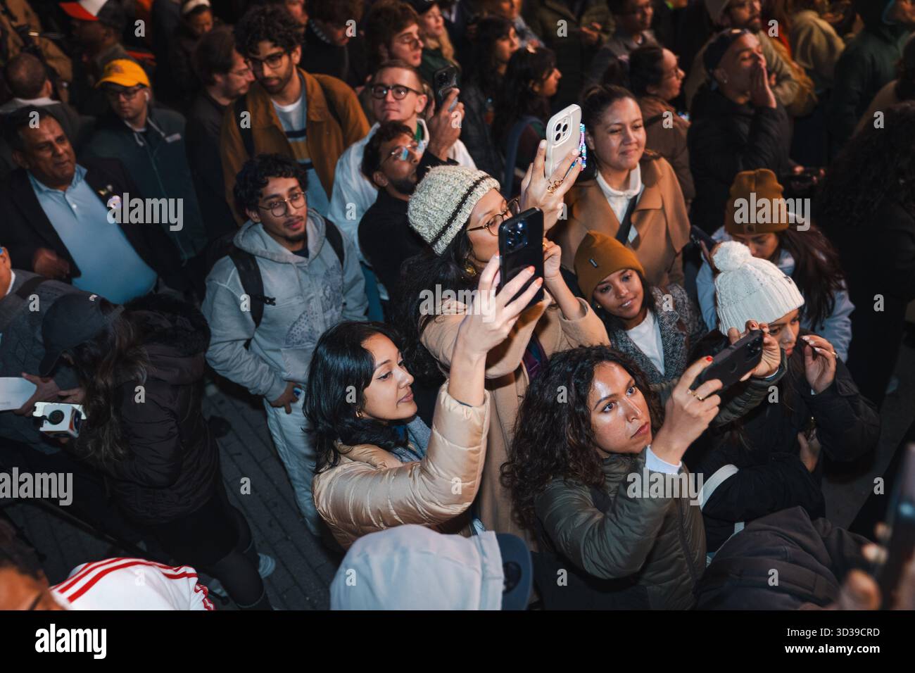 Zohran Mamdani supporters crowd the sidewalk outside the mayor-elect’s ...