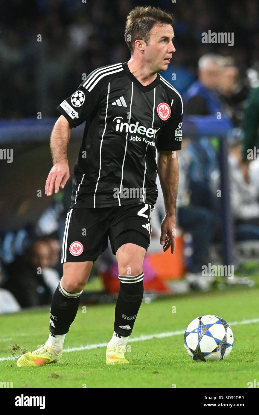 Mario Gotze of Eintracht Frankfurt in action during the Uefa Champions ...