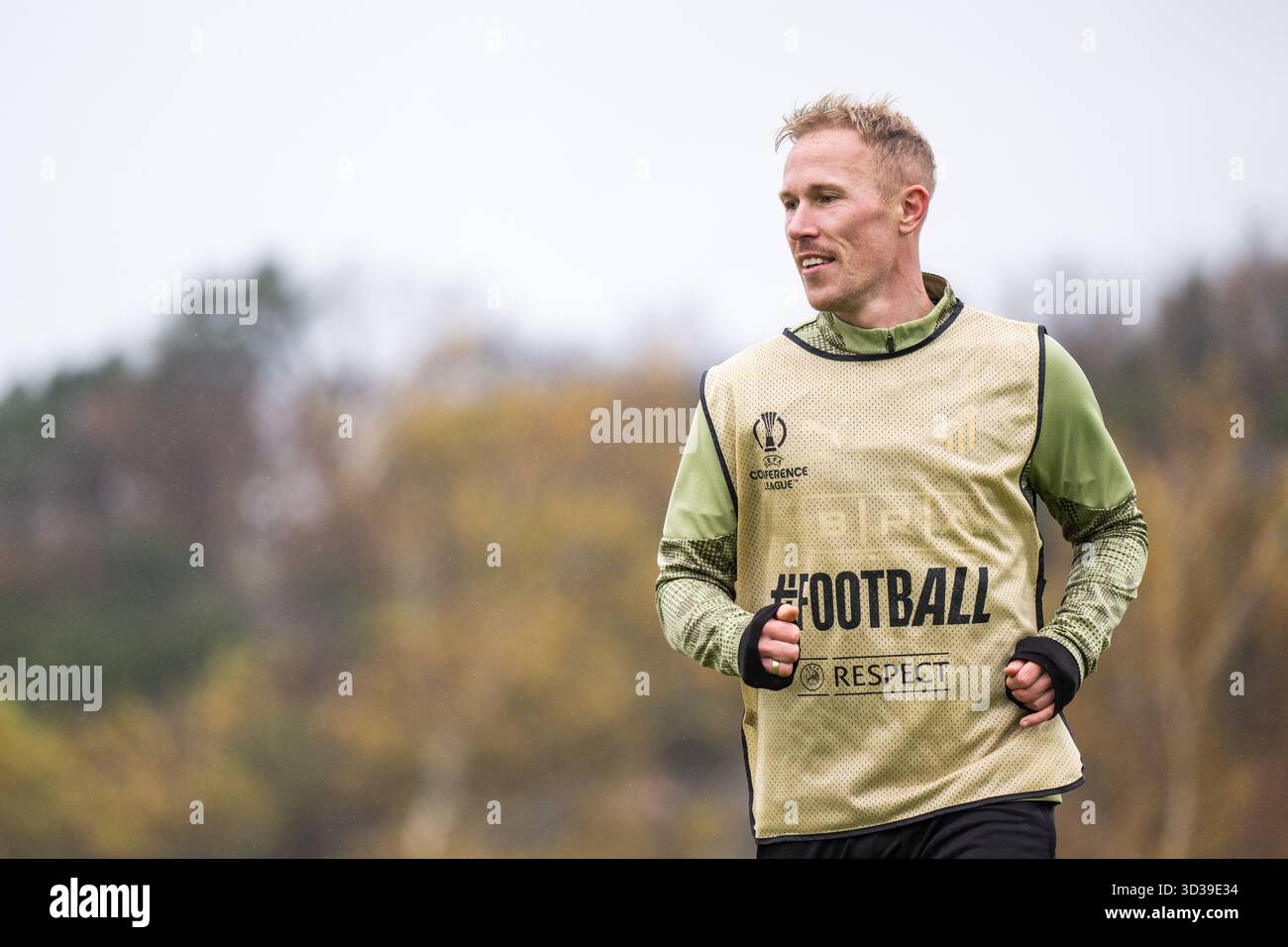 251105 Mikkel Rygaard Jensen during a training session with Häcken on ...