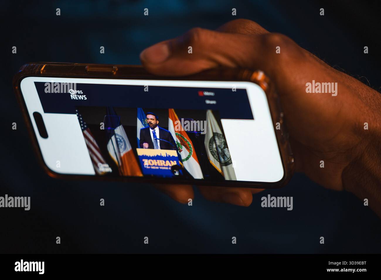 Zohran mamdani victory speech hi-res stock photography and images - Alamy