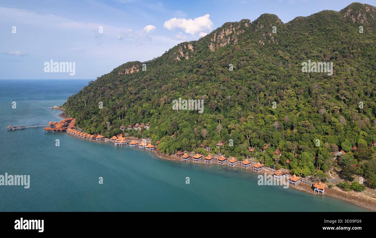 Aerial view on Pantai Kok Langkawi island, Malaysia Stock Photo - Alamy