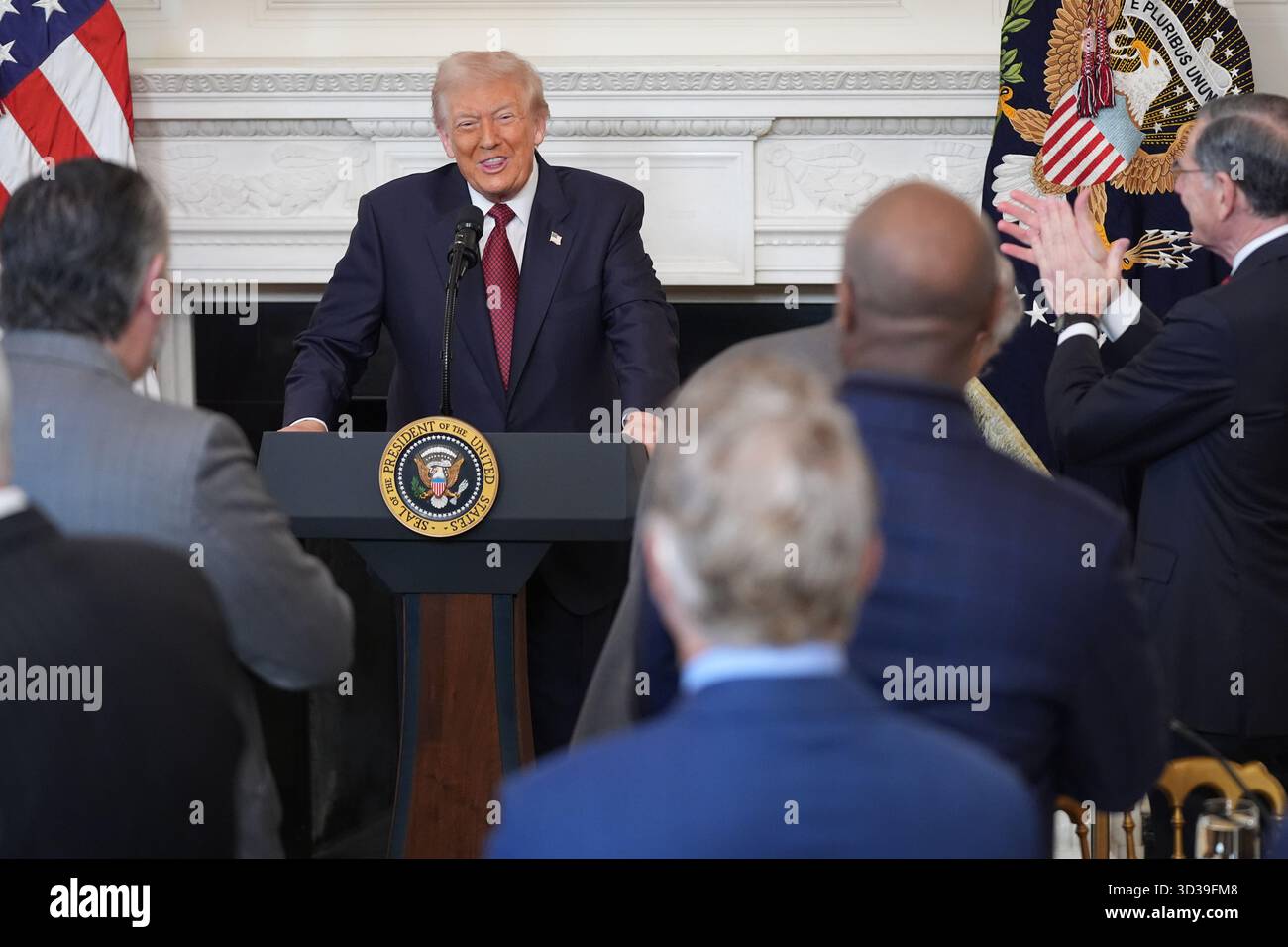 President Donald Trump speaks during a breakfast with Senate and House ...