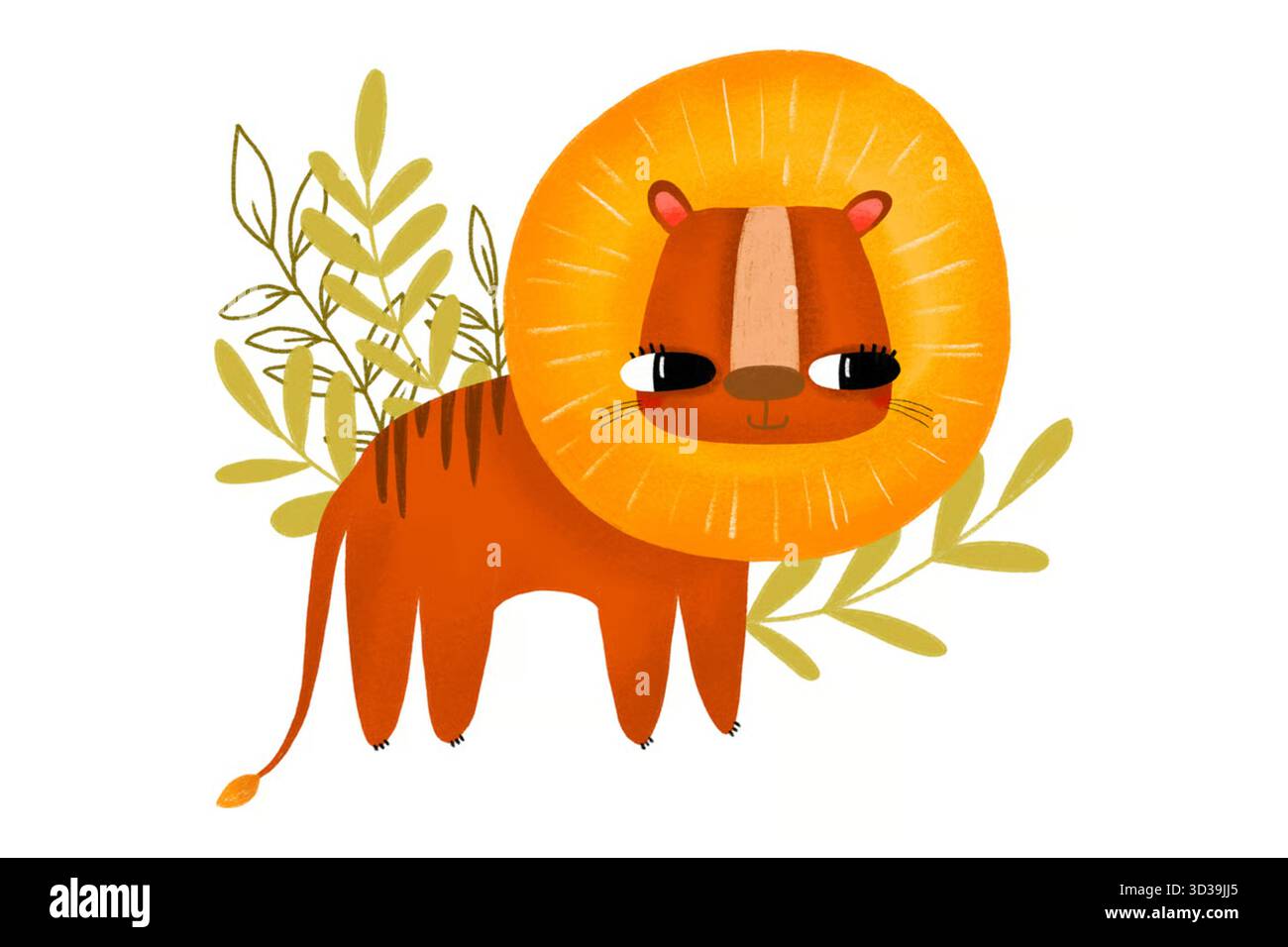 Tiger forest tree cartoon Cut Out Stock Images & Pictures - Alamy