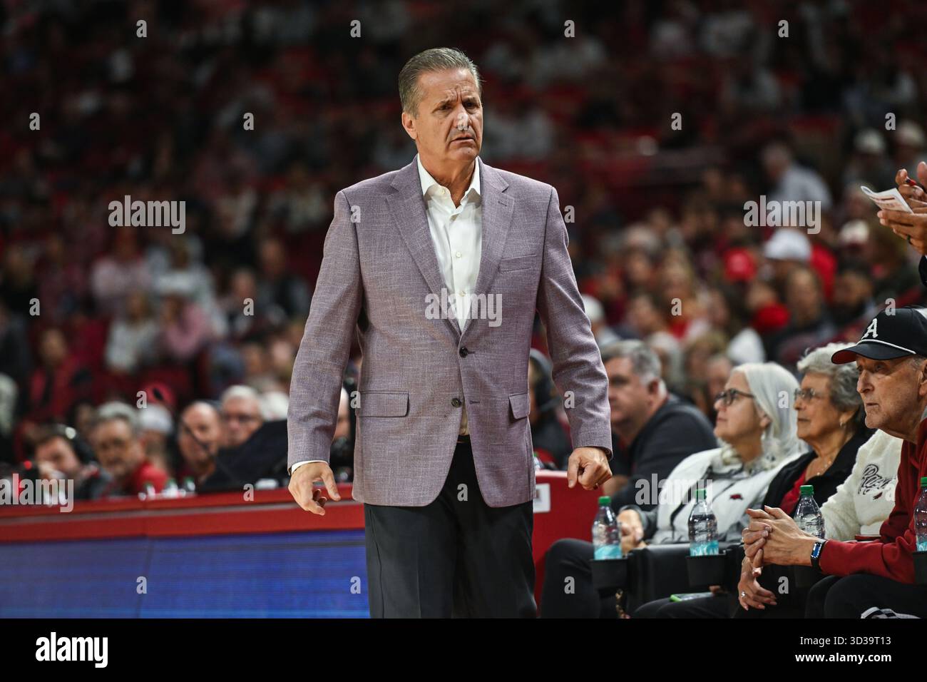 Arkansas coach John Calipari on the sidelines against Southern during ...