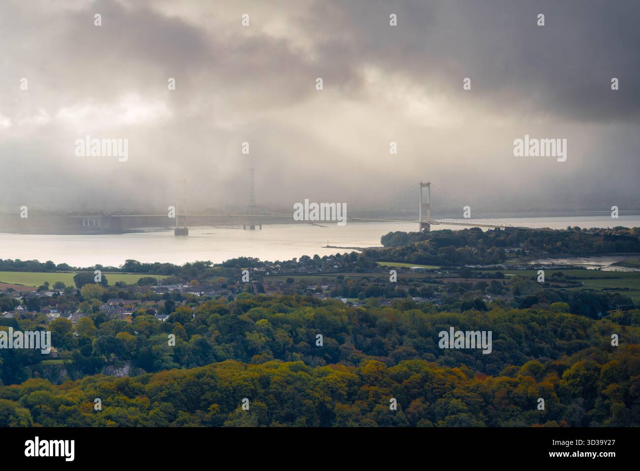 M48 known as the Old Severn Bridge, crossing the Severn estuary at ...