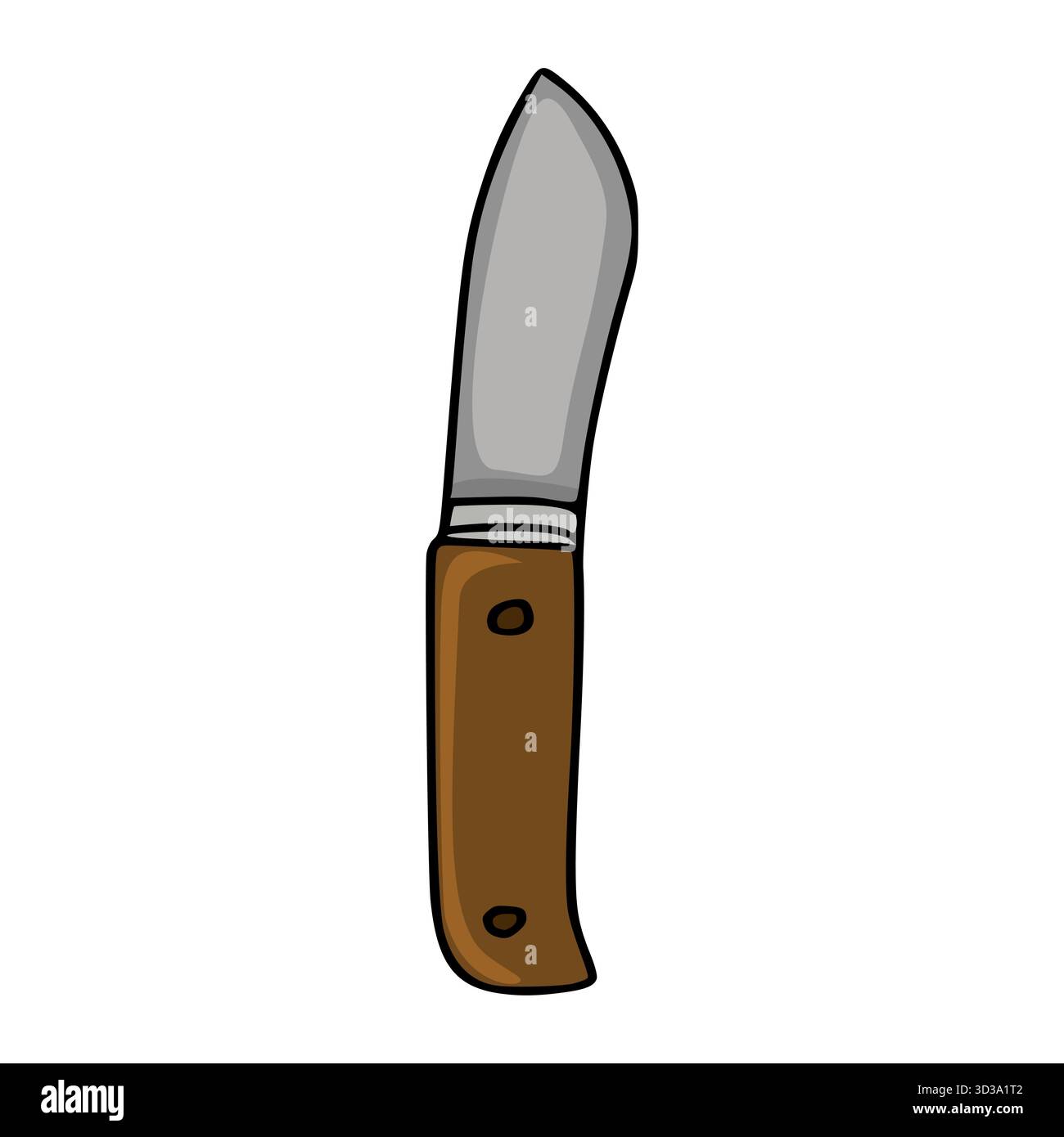 A simple cartoon vector illustration of a single utility knife with a ...
