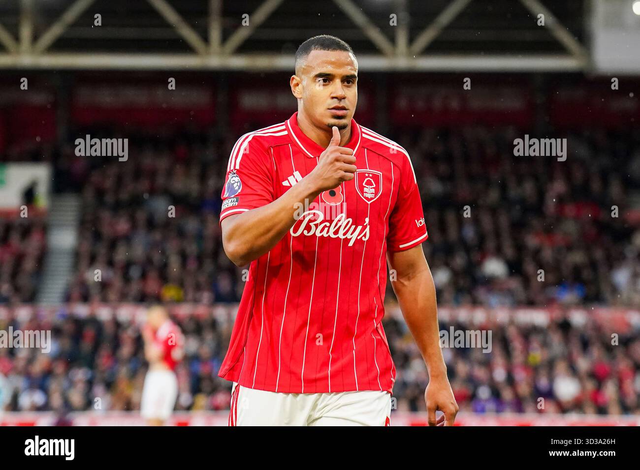 Nottingham Forest defender Murillo (5) thumbs up during the Nottingham ...