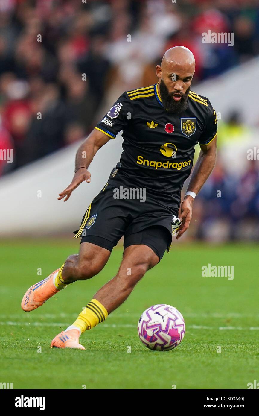 Manchester United forward Bryan Mbeumo (19) during the Nottingham Forest v Manchester United ...