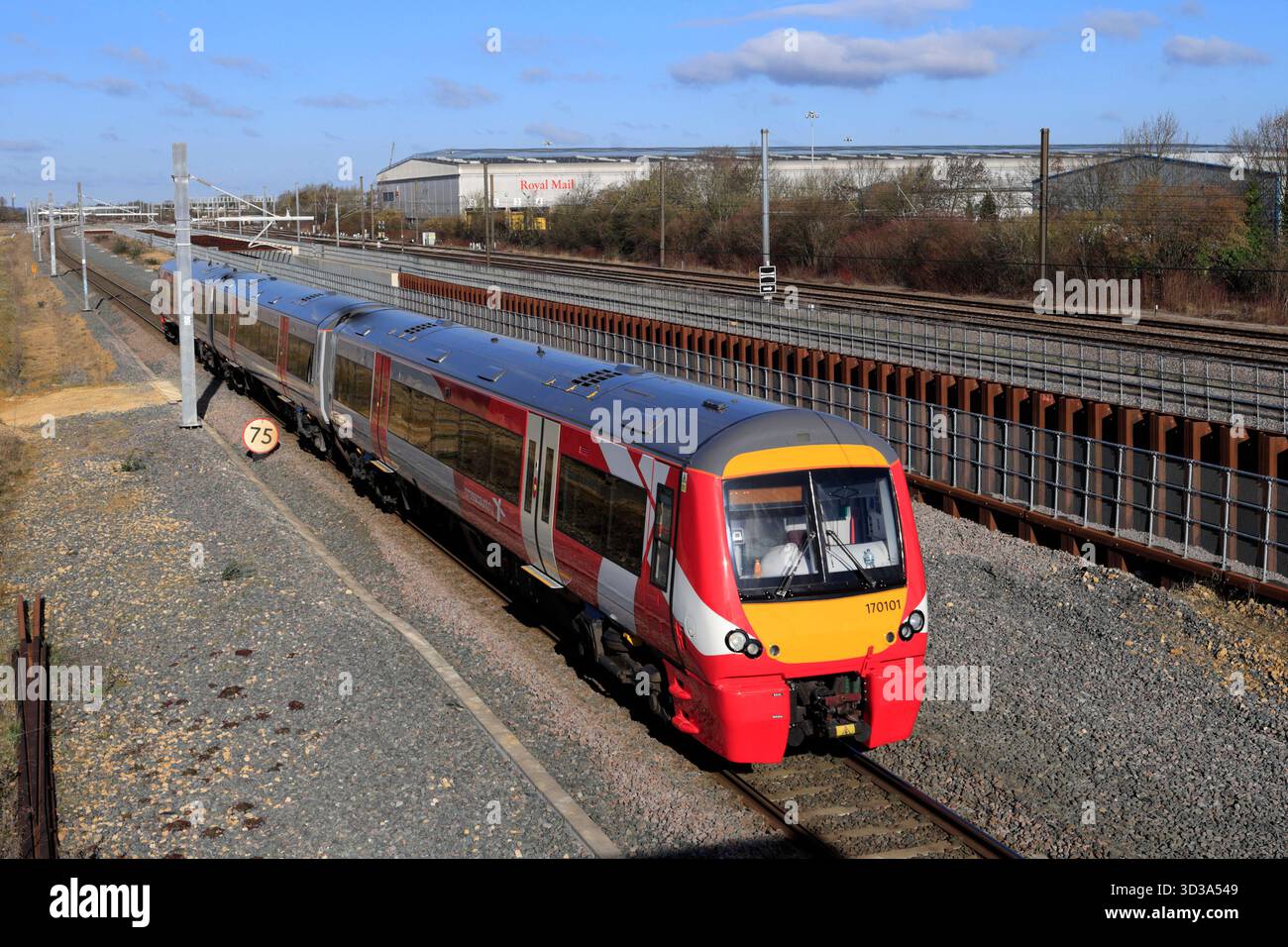 C2C new livery, Turbostar train 170101, near Peterborough railway ...