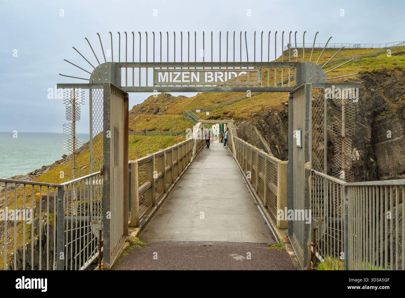 The Mizen Head footbridge and signal station are seen in southwestern ...