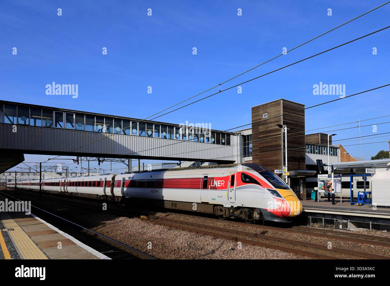 LNER Azuma at Peterborough railway station, East Coast Main Line ...