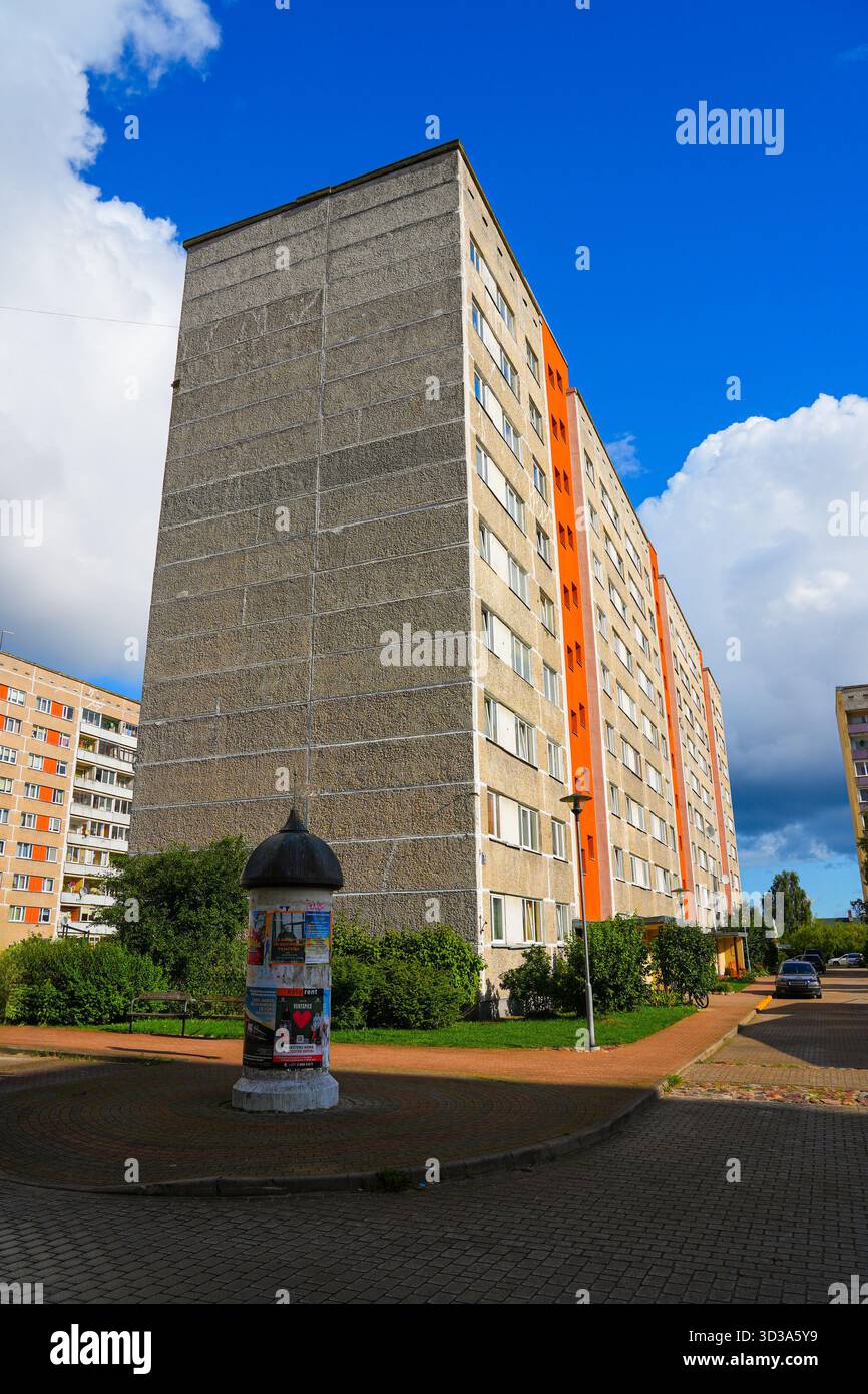 Soviet-Era Khrushchyovka apartment building in Ventspils, Latvia - Old ...