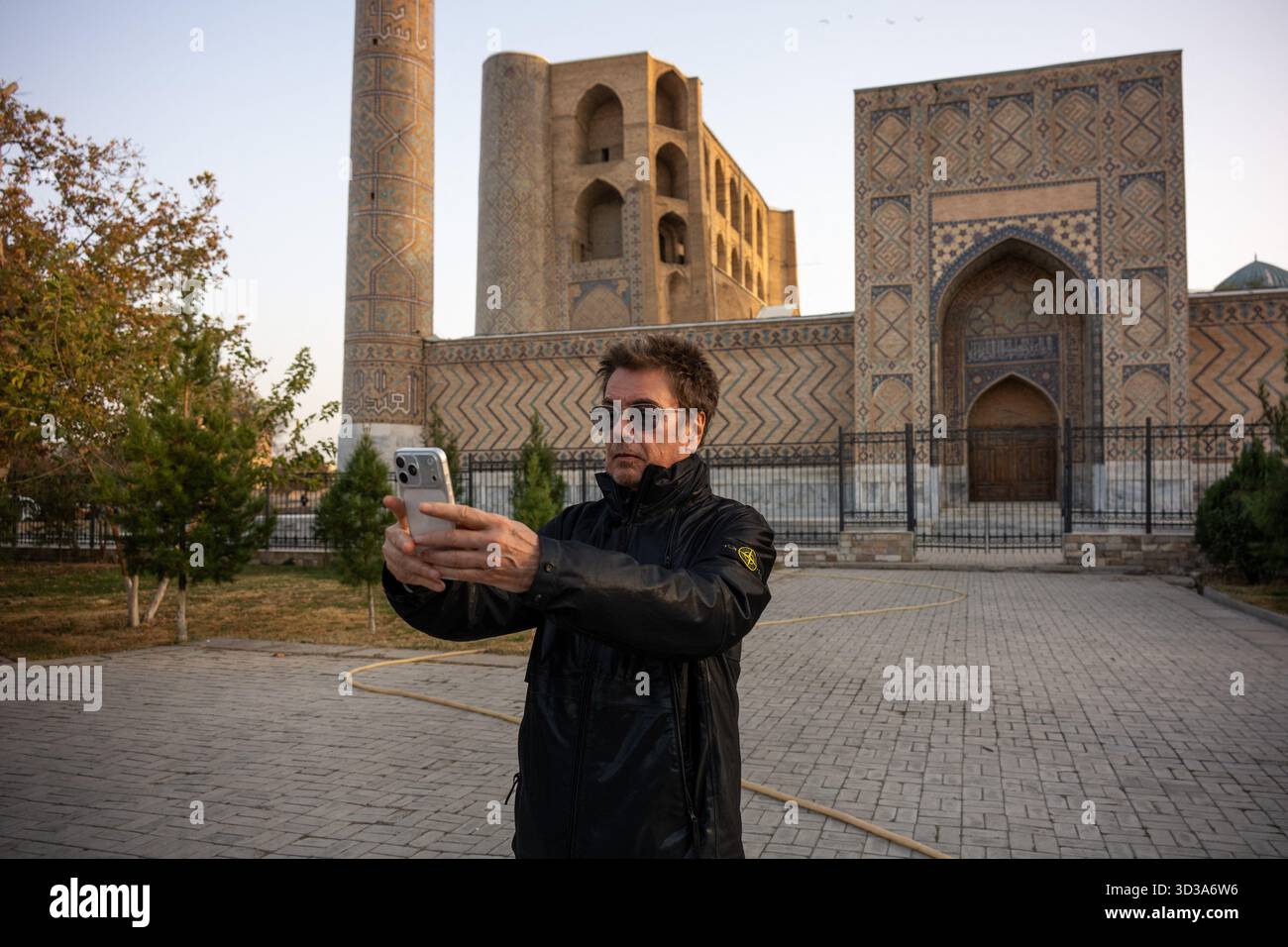 French music composer Jean-Michel Jarre visits the Siyob Bazaar market ...