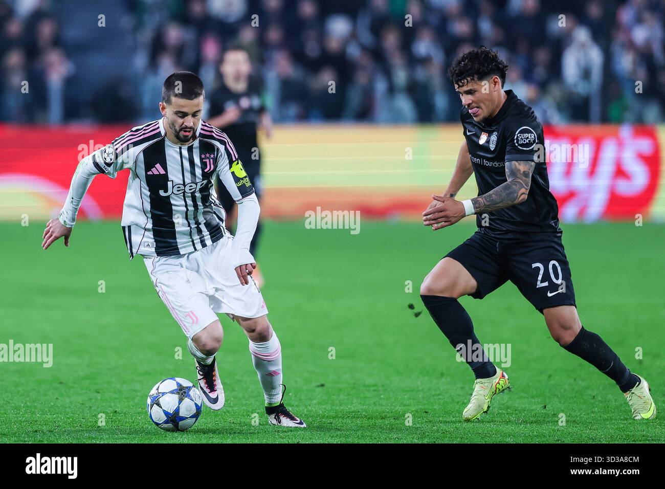 Edon Zhegrova of Juventus FC seen in action during UEFA Champions ...