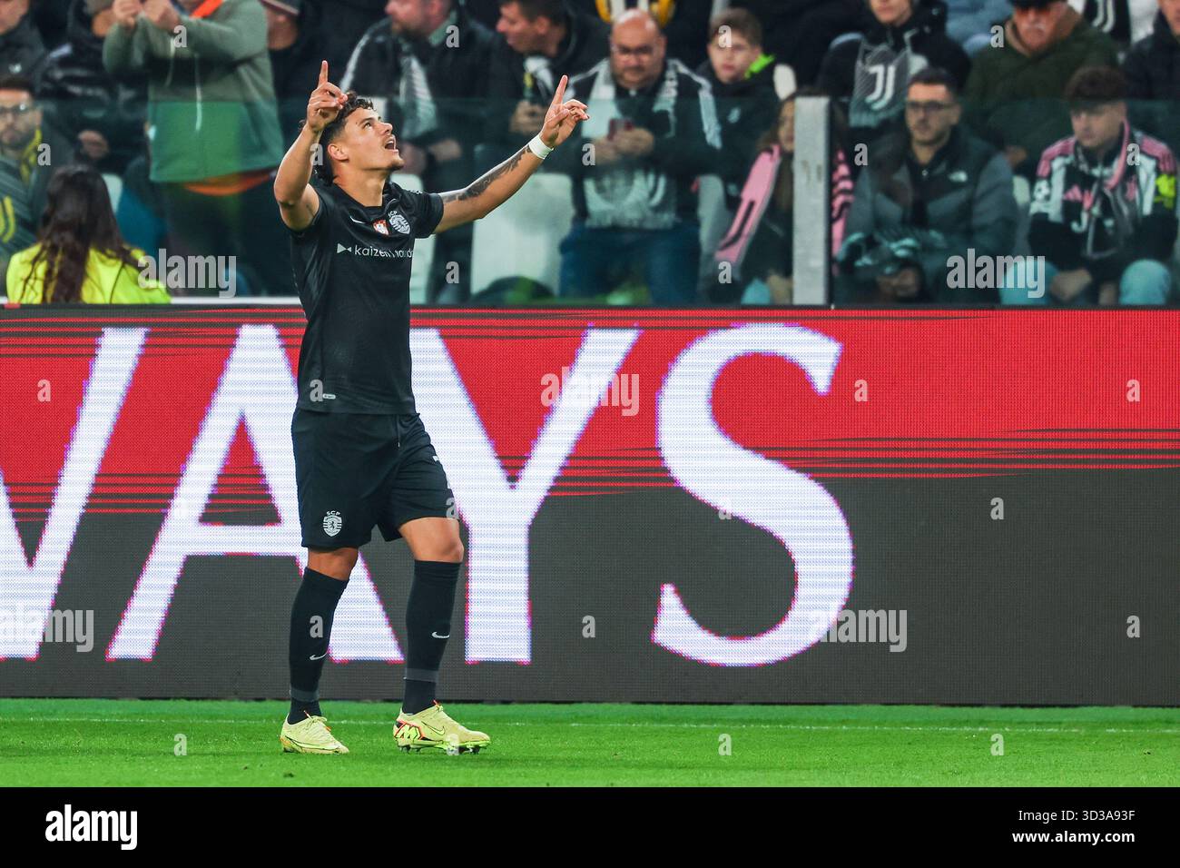 Maximiliano Araujo of Sporting CP celebrates after scoring a goal ...