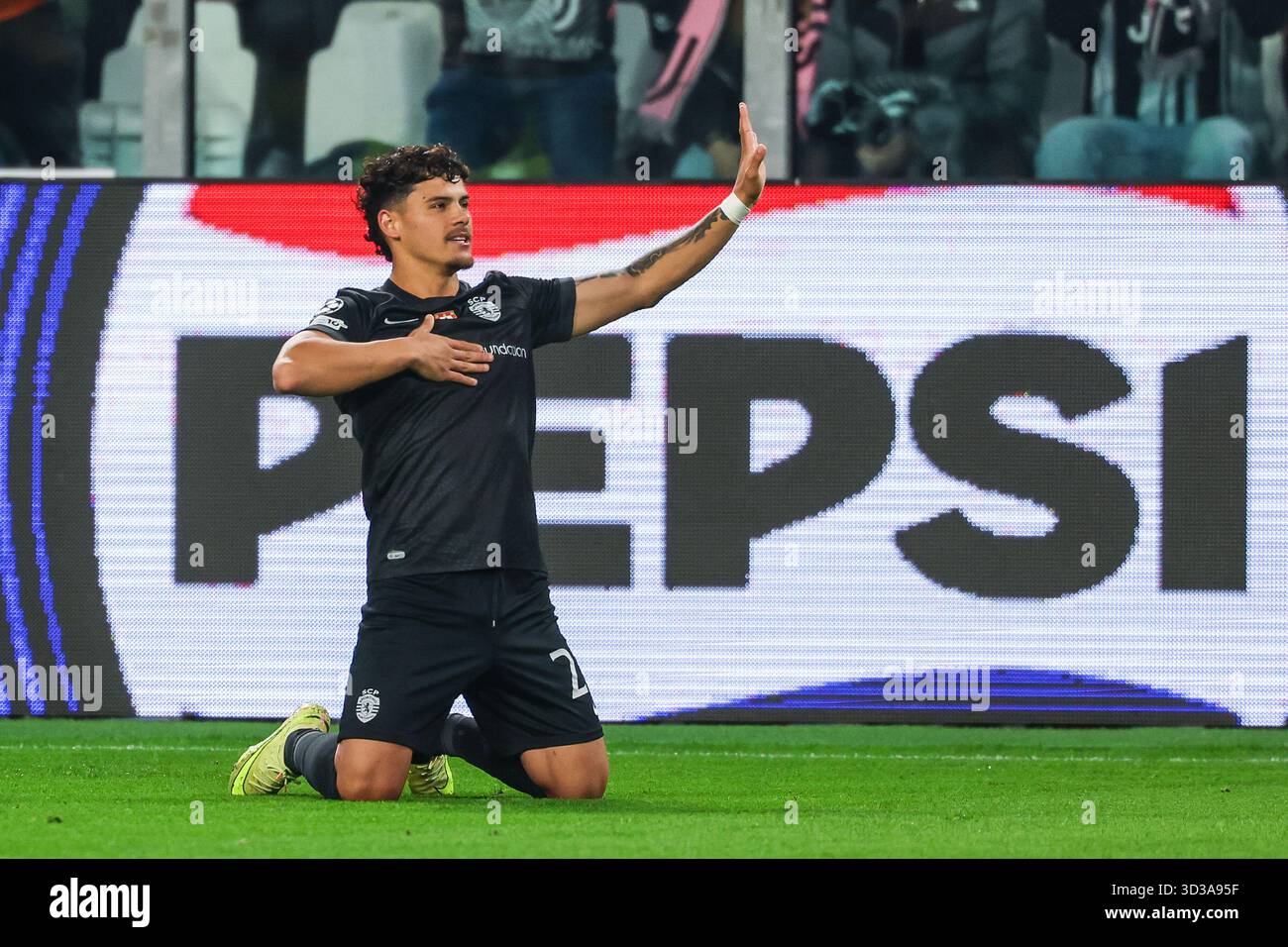 Maximiliano Araujo of Sporting CP celebrates after scoring a goal ...
