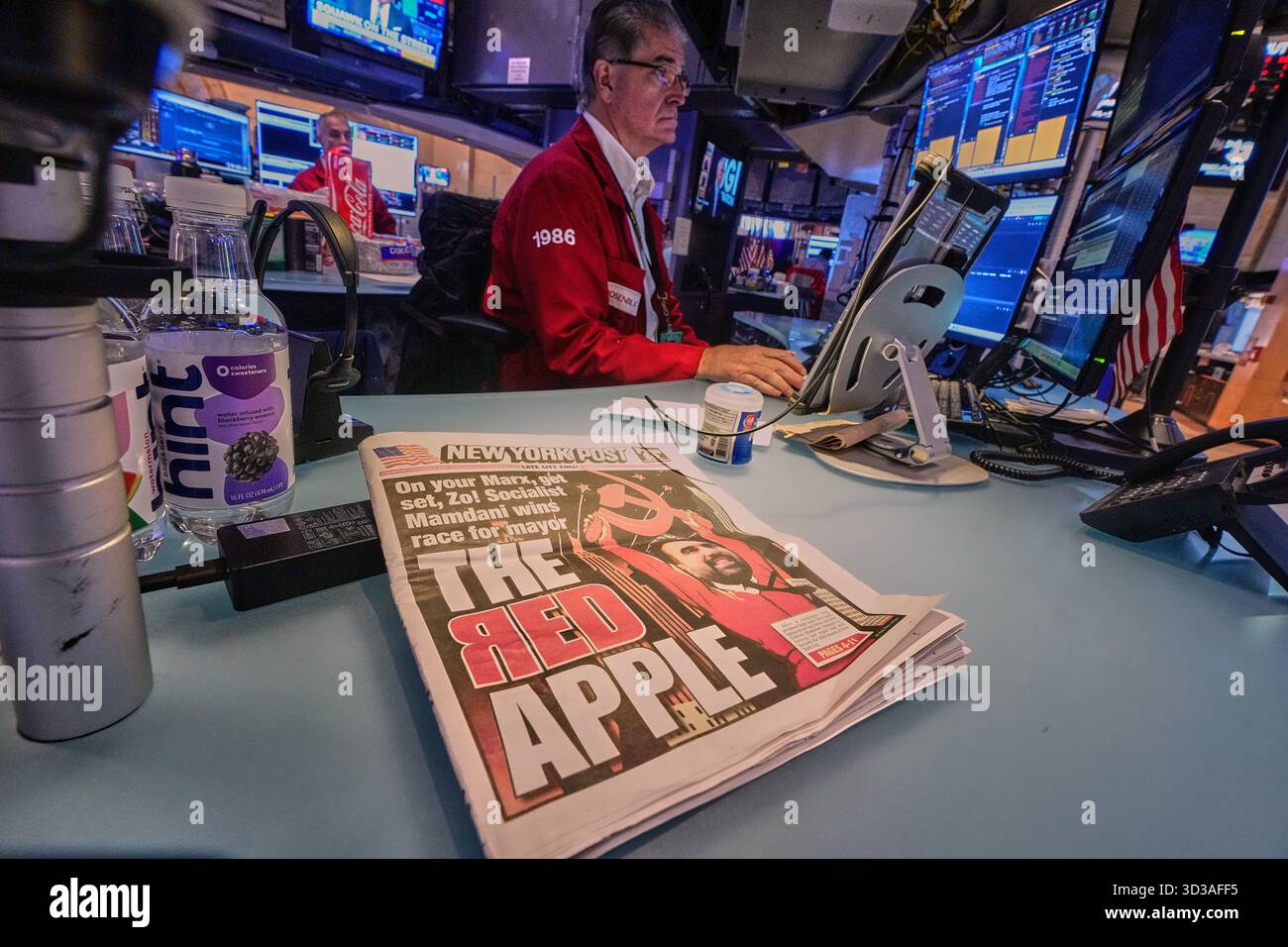 A copy of the New York Post headlines Zohran Mamdani's New York mayoral ...