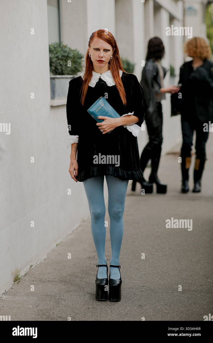 Street style, Courtney Trop arriving at Enfants Riches Deprimes Spring ...