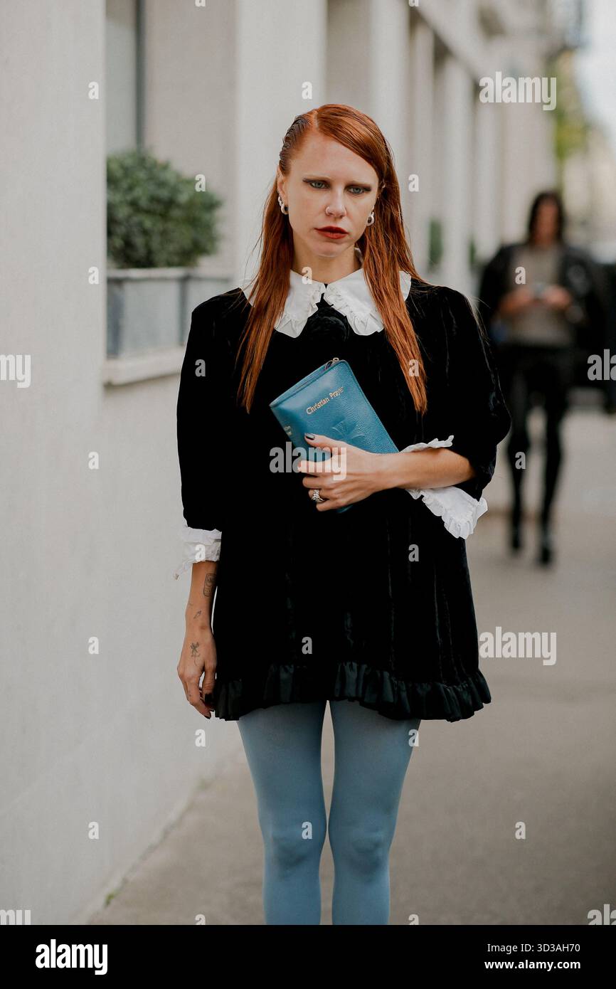 Street style, Courtney Trop arriving at Enfants Riches Deprimes Spring ...
