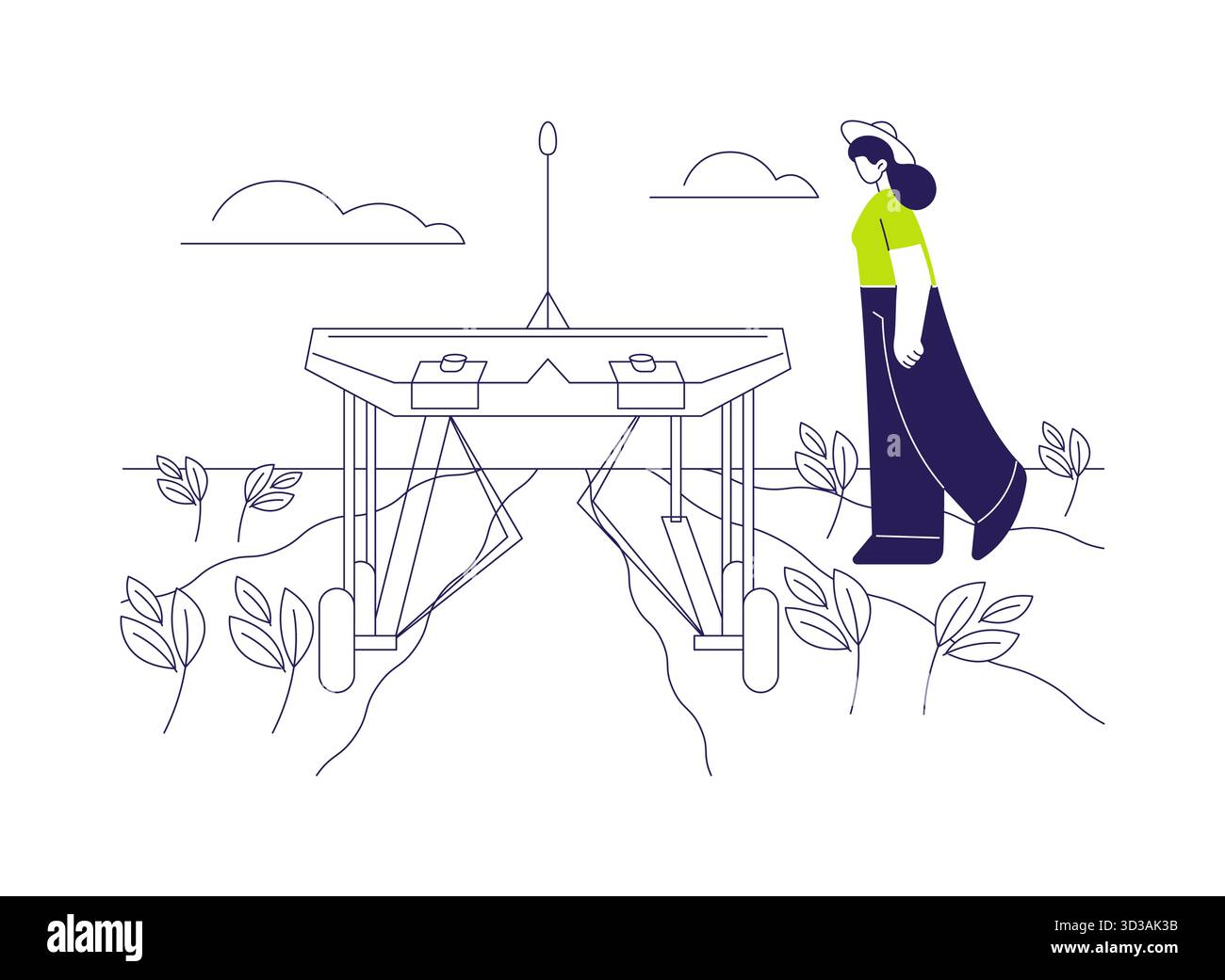 Weed control isolated concept Stock Vector Images - Alamy