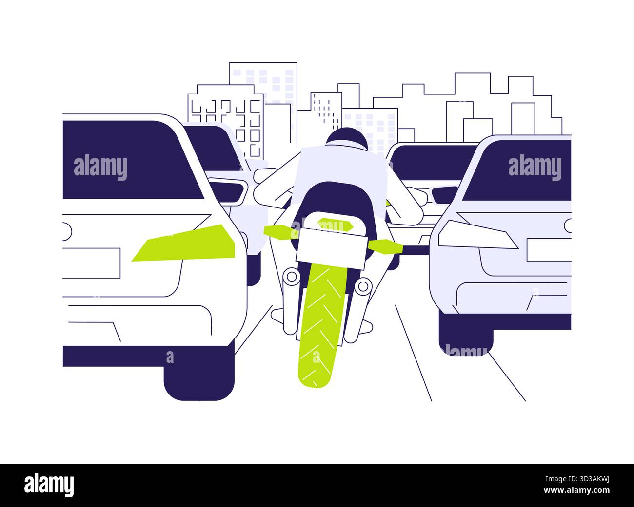 Avoiding traffic jam abstract concept vector illustration Stock Vector ...