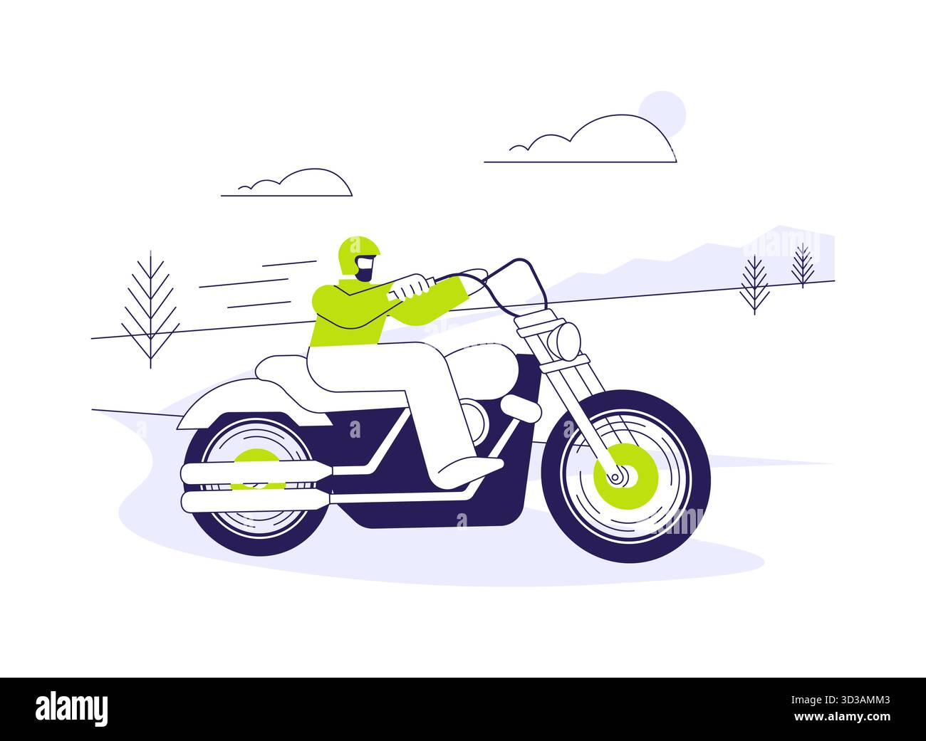 Driving on high speed Stock Vector Images - Alamy