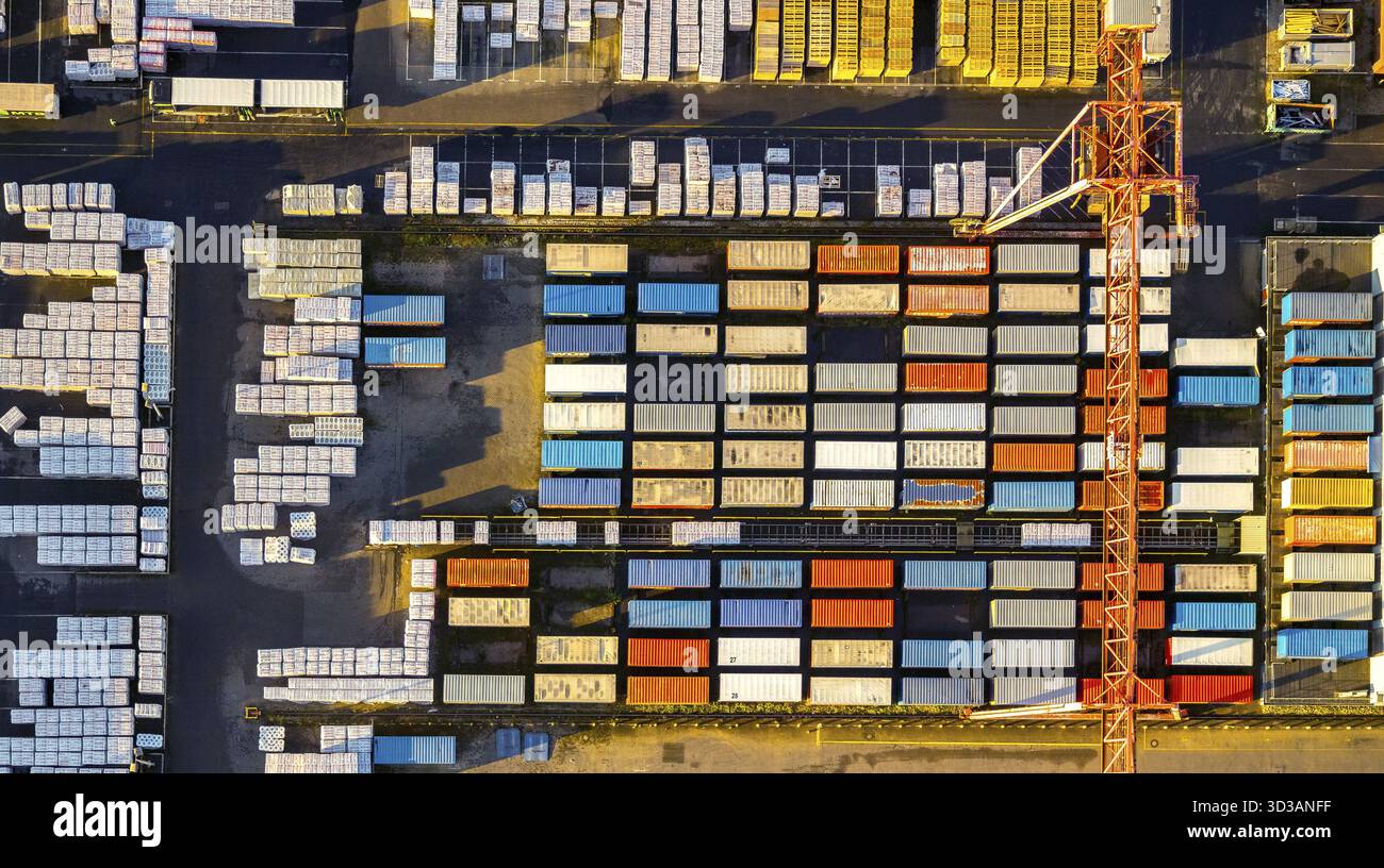 Aerial view, Rockwool, insulation material production, Ellinghorst ...