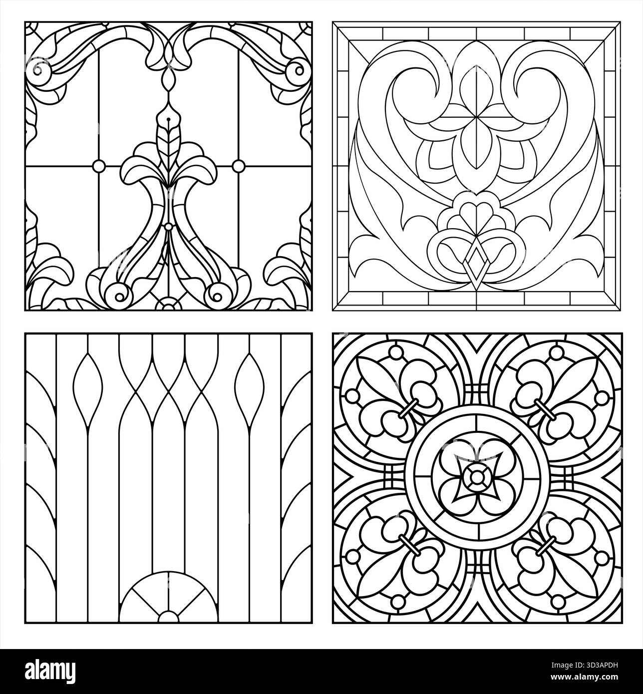 Glass art window Cut Out Stock Images & Pictures - Alamy