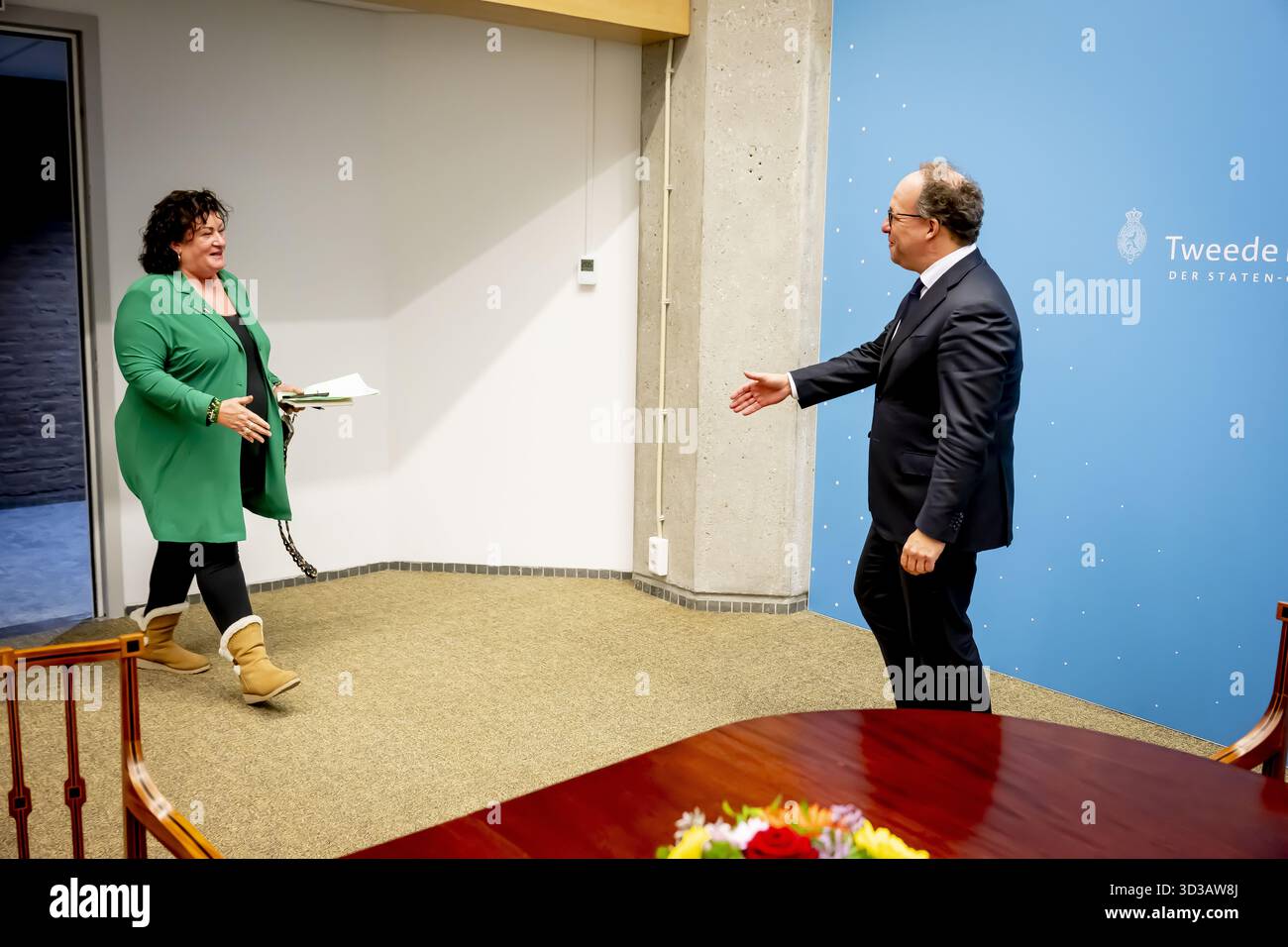 THE HAGUE - Caroline van der PLas BBB .Wouter Koolmees scout holds talks with the faction ...