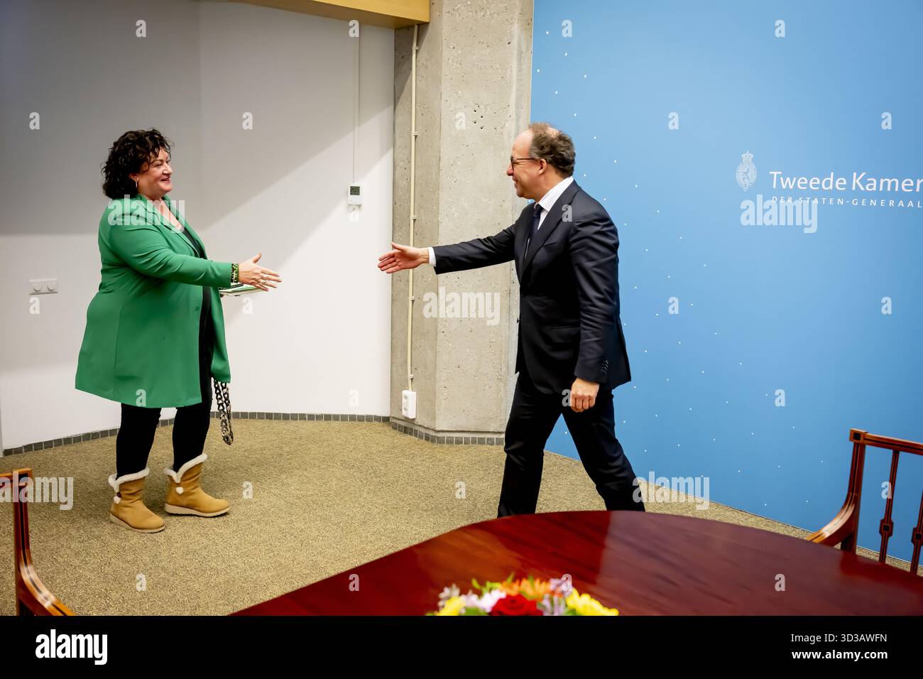 THE HAGUE - Caroline van der PLas BBB .Wouter Koolmees scout holds talks with the faction ...