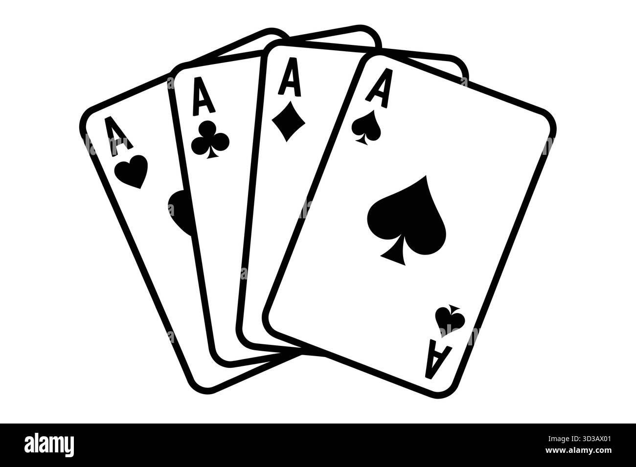 Set poker playing cards Black and White Stock Photos & Images - Alamy